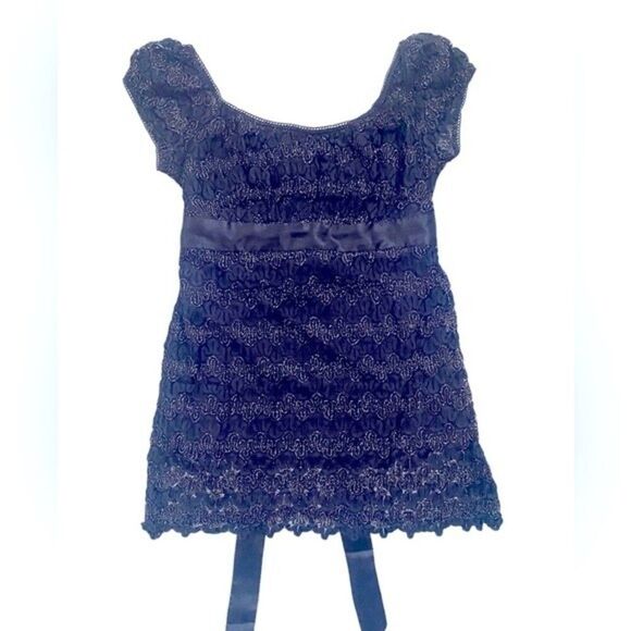 Heart Soul | Tops | Heart Soul Y2k Women Blouse Black Crochet Gold ...